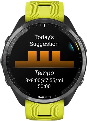 Garmin Forerunner 965 GPS - Carbon Grey DLC Titanium/Yellow Silicone, B ...