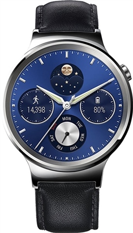 Huawei W1 Stainless Steel Watch With Black Leather Strap, A - CeX (MX ...