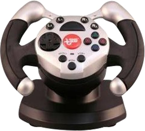 Dreamgear DGUN-840 Dreamprix Mini Wheel 7 in 1 With Rumble (PS2, Xbox ...